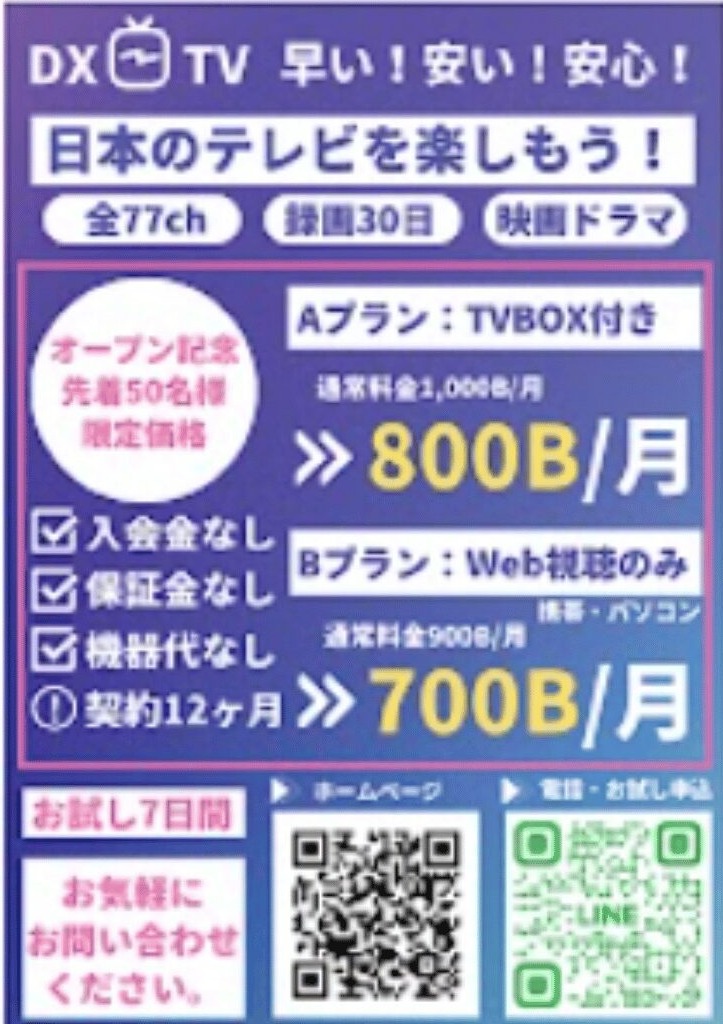 タイで日本のテレビを楽しむ！「DX-TV」の魅力とサービス内 | タイ自由ランド AI